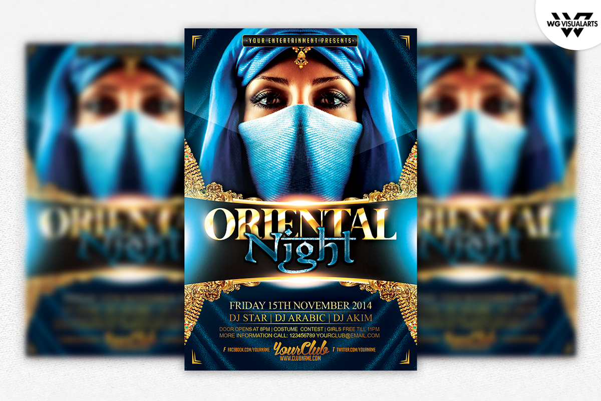 Oriental Indian Flyer Template, a Flyer Template by WG DESIGN