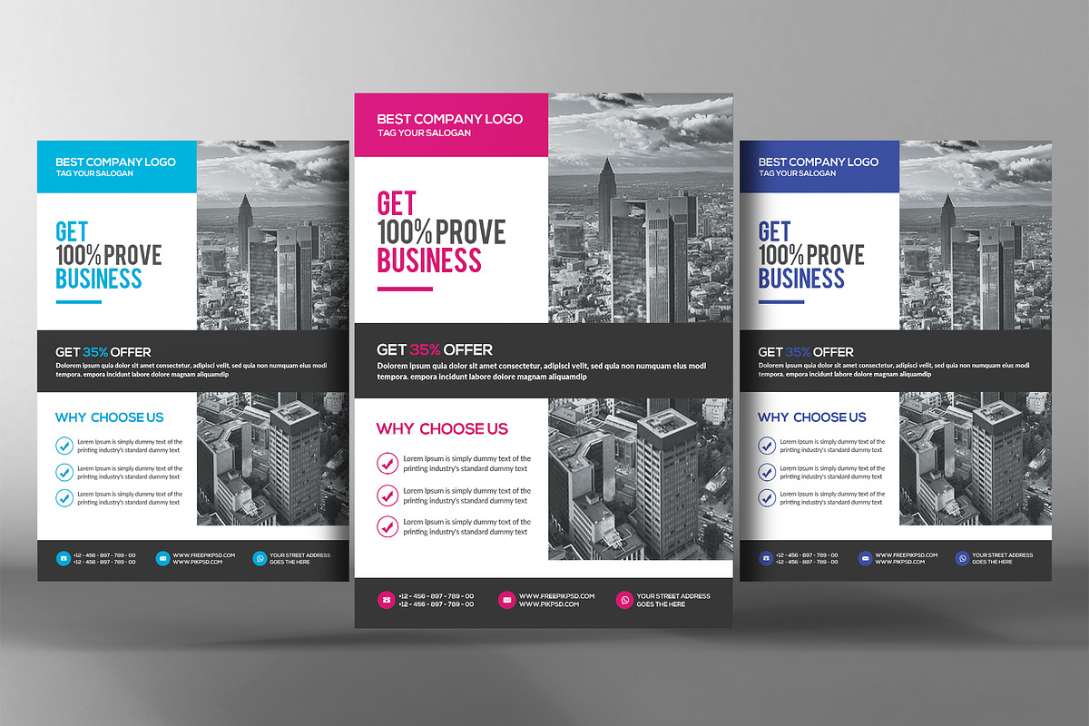 10 Multi-purpose Corporate Flyers, a Flyer Template by graphicforest