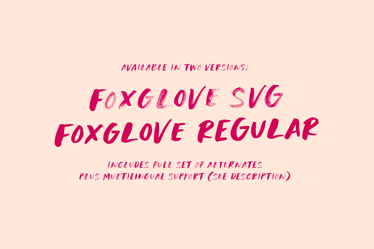 Foxglove SVG Font, a Font by Sam Parrett