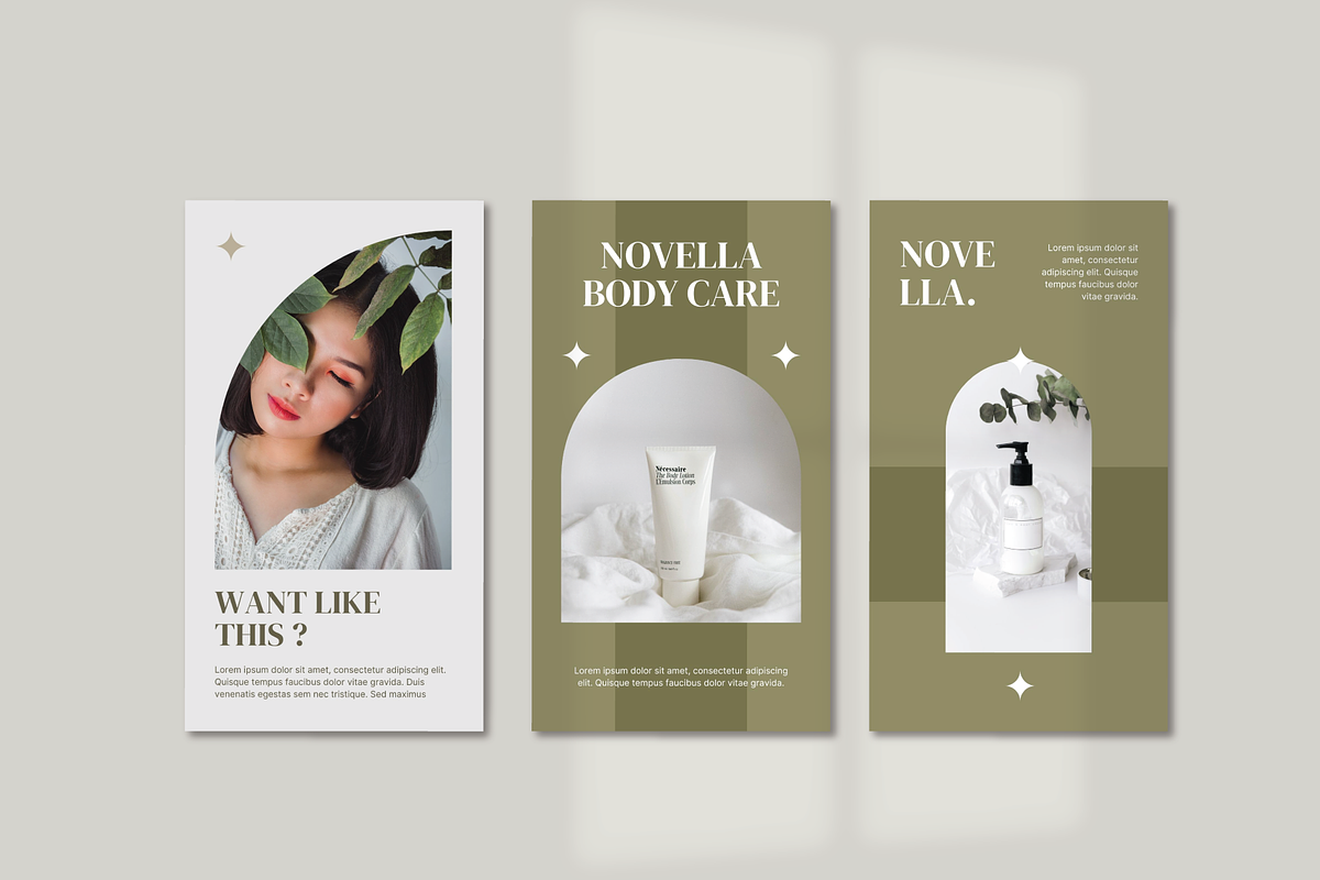 Novella Instagram template for canva, a Social Media Template by nyilstudio