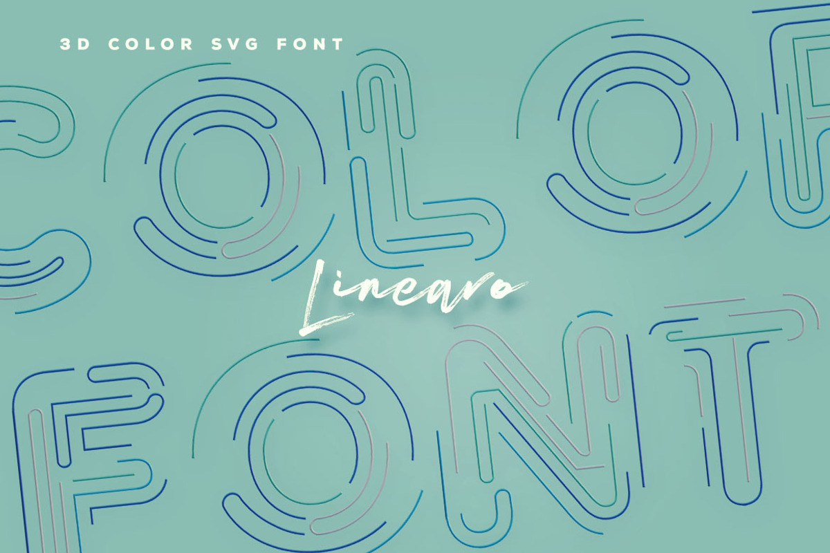 Linearo - Color SVG Font, a Font by Deeezy