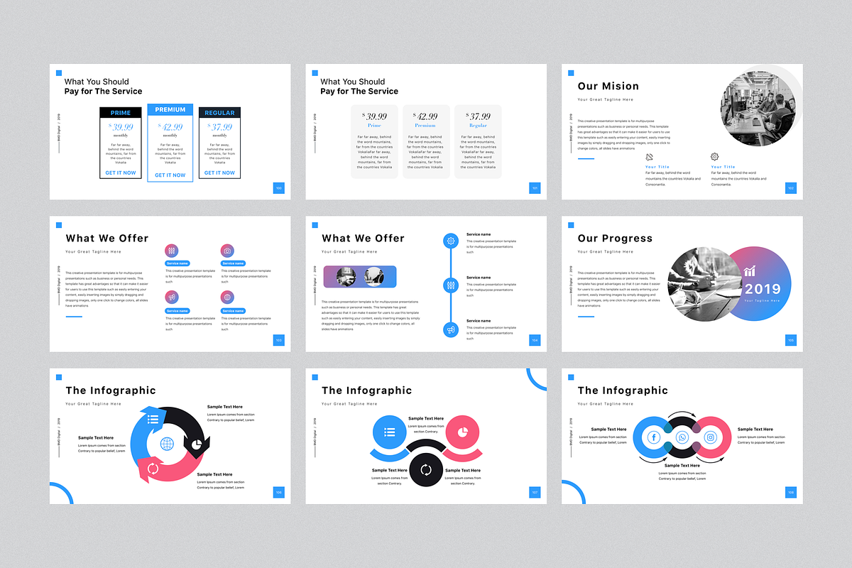 EASY - PowerPoint Template + Gift, a Presentation Template by Elizaveta ...