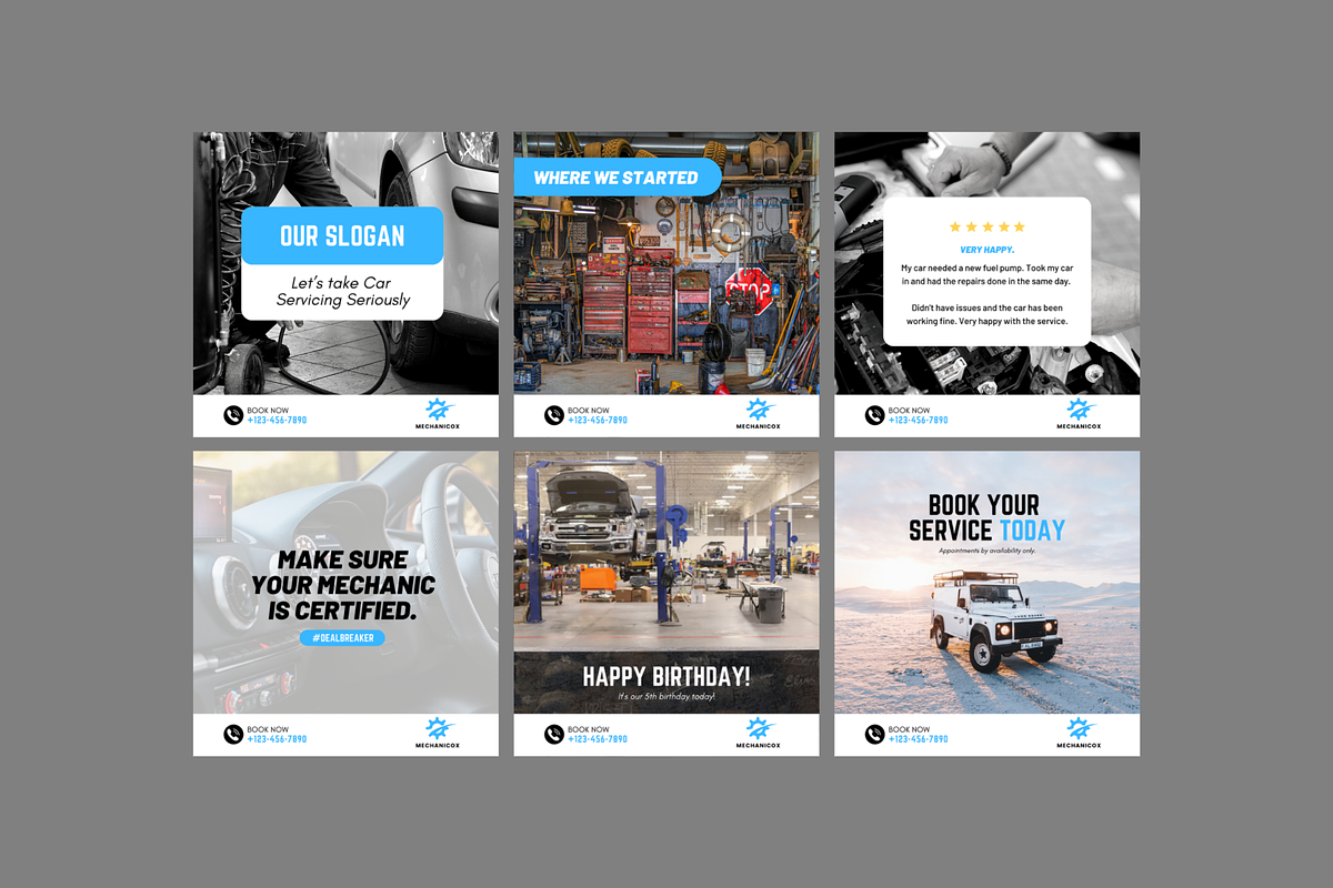15 Mechanic Social Media Templates