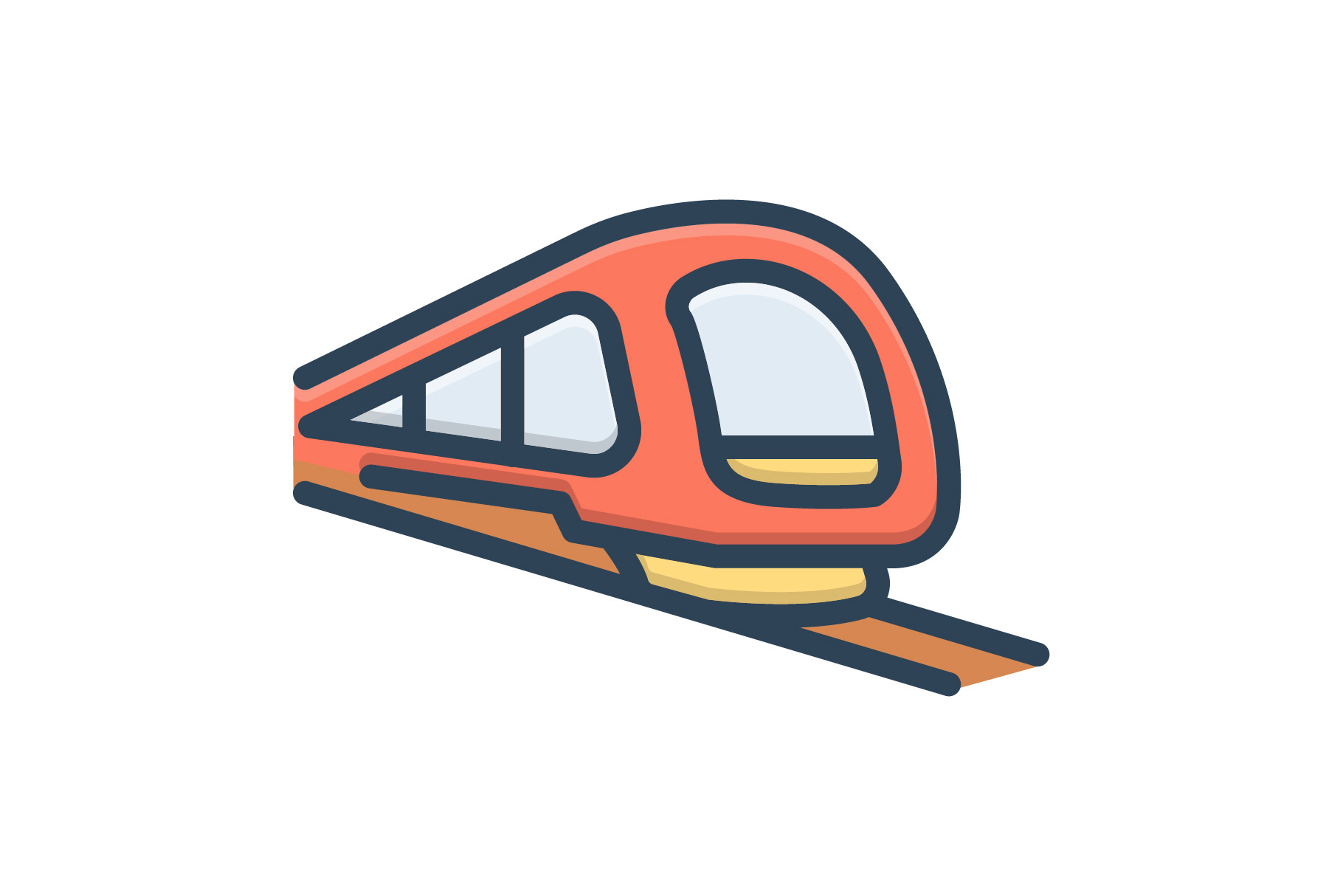 Metro train color icon, an Icon by Creative priyanka