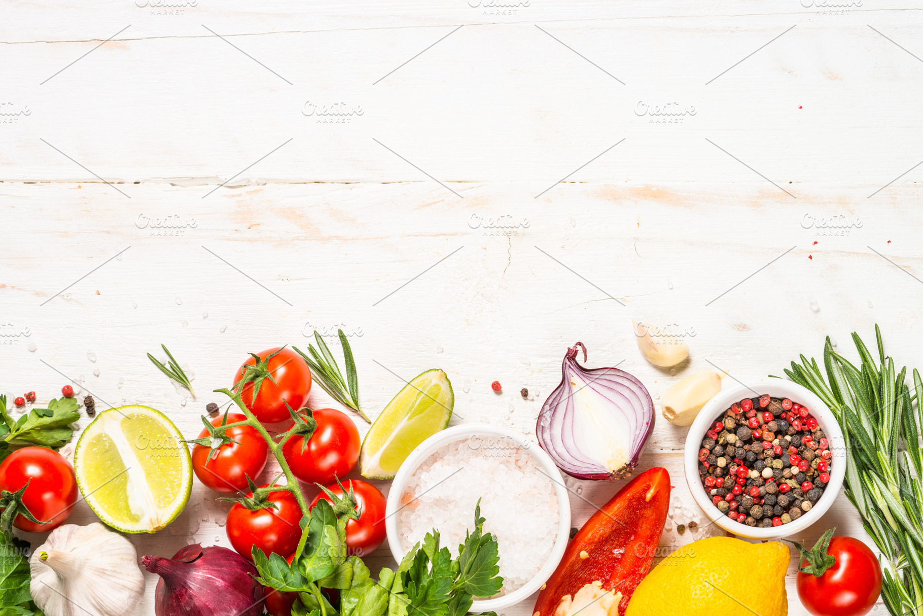 Food cooking background on white containing food, cooking, and ...