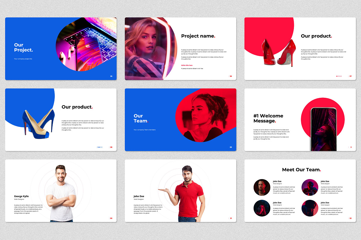 Rave Circle Powerpoint Template, a Presentation Template by TemplateZuu