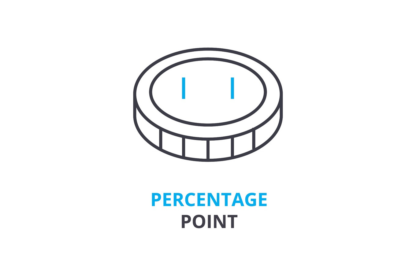 percentage point concept , outline icon, linear sign, thin line ...