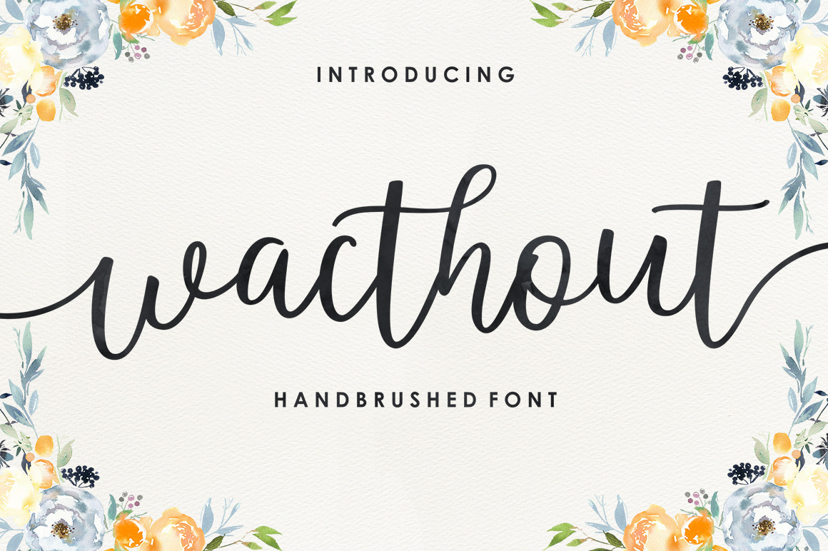 Wacthout Script, a Script Font by Megatype