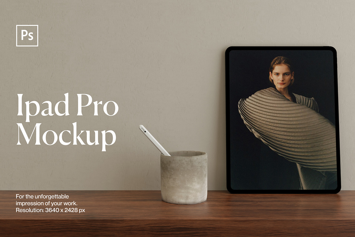 Wood Ipad Pro Mockup, an iPad Mockup by Taste