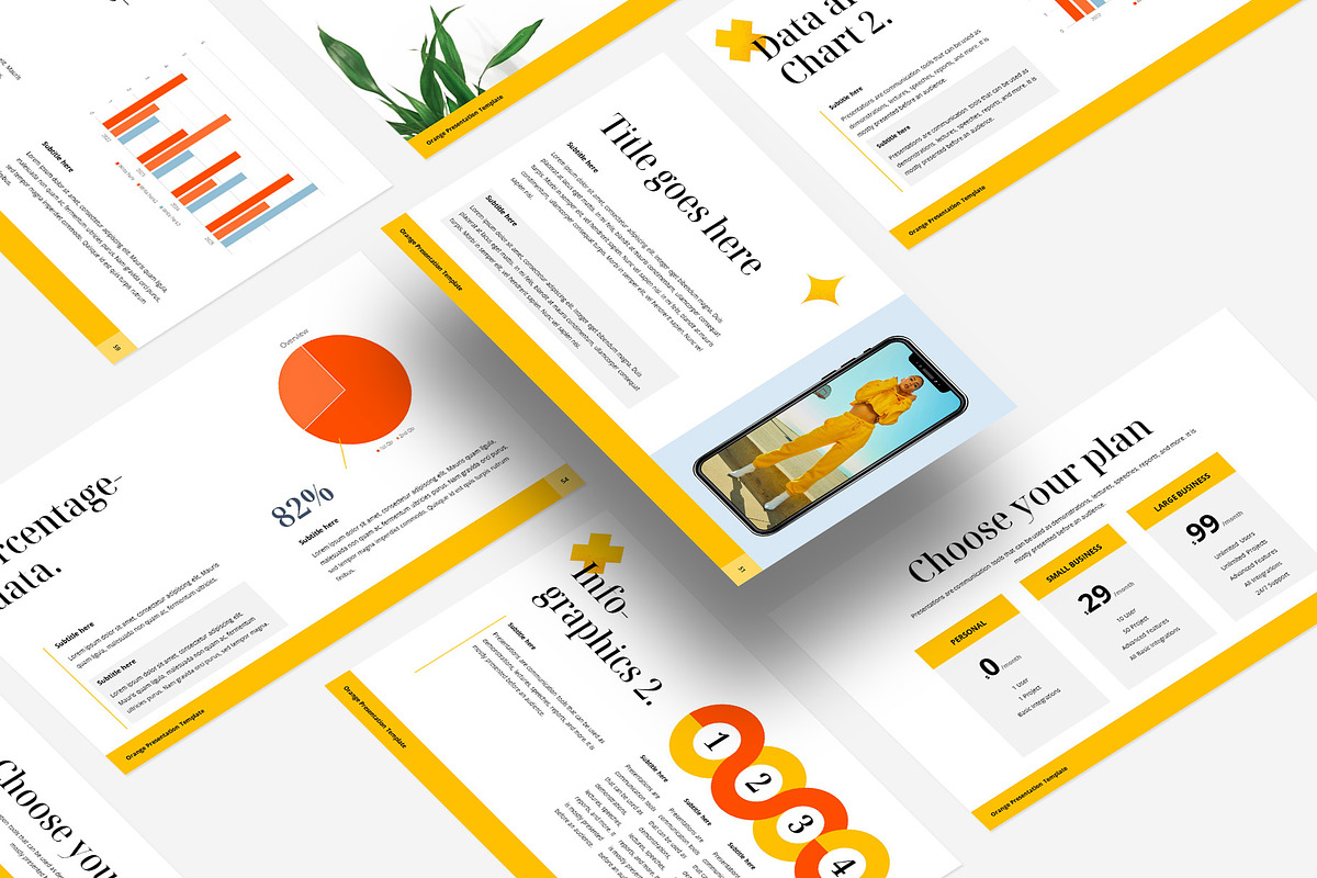 Orange PowerPoint Template | Creative Market