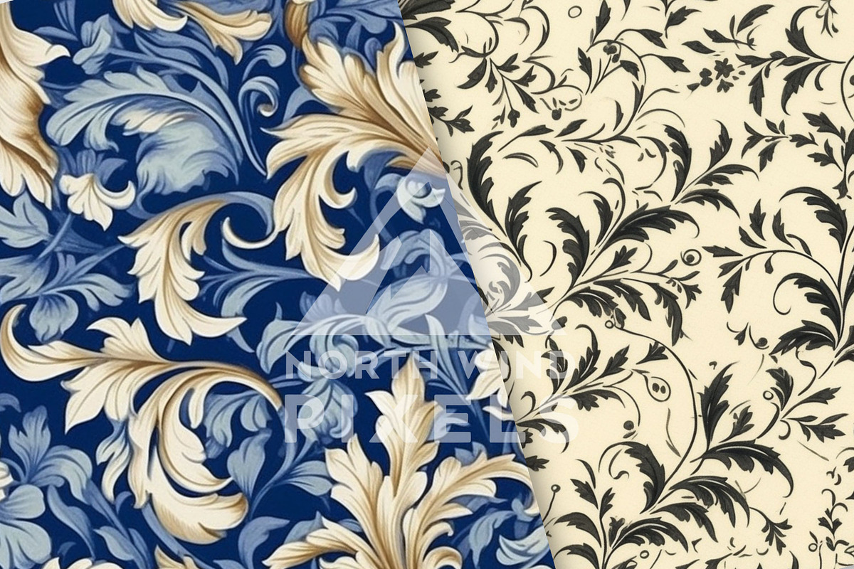 12 Italian Florentine Paper Prints, a Pattern Graphic by ...