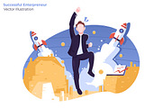 Successful - Vector Illustration, an Illustration by AQR Studio