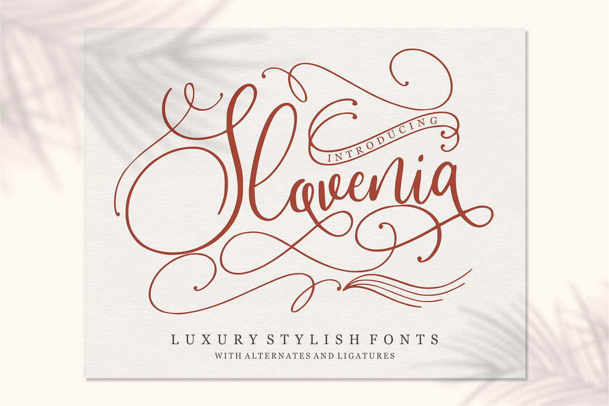 Slovenia, a Script Font by Garisman Std