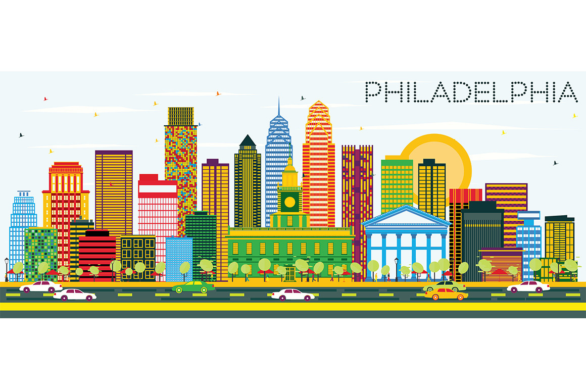Philadelphia Skyline, a Work Illustration by Booblgum