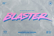Blaster Font, a Script Font by Indieground Design Inc. | Creative Market