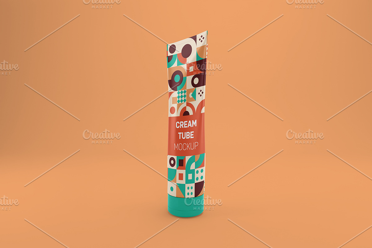 Cream Tube Mockup, a Packaging Mockup by Qaleb Studio