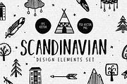 Scandinavian Design Elements Set, a Decorative Illustration by Chelovector