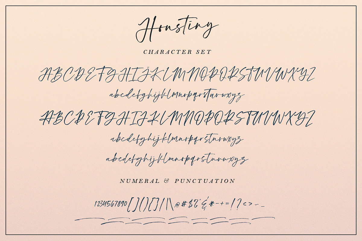 Houstiny - Handwritten Font, a Script Font by Megi Satyo Widodo