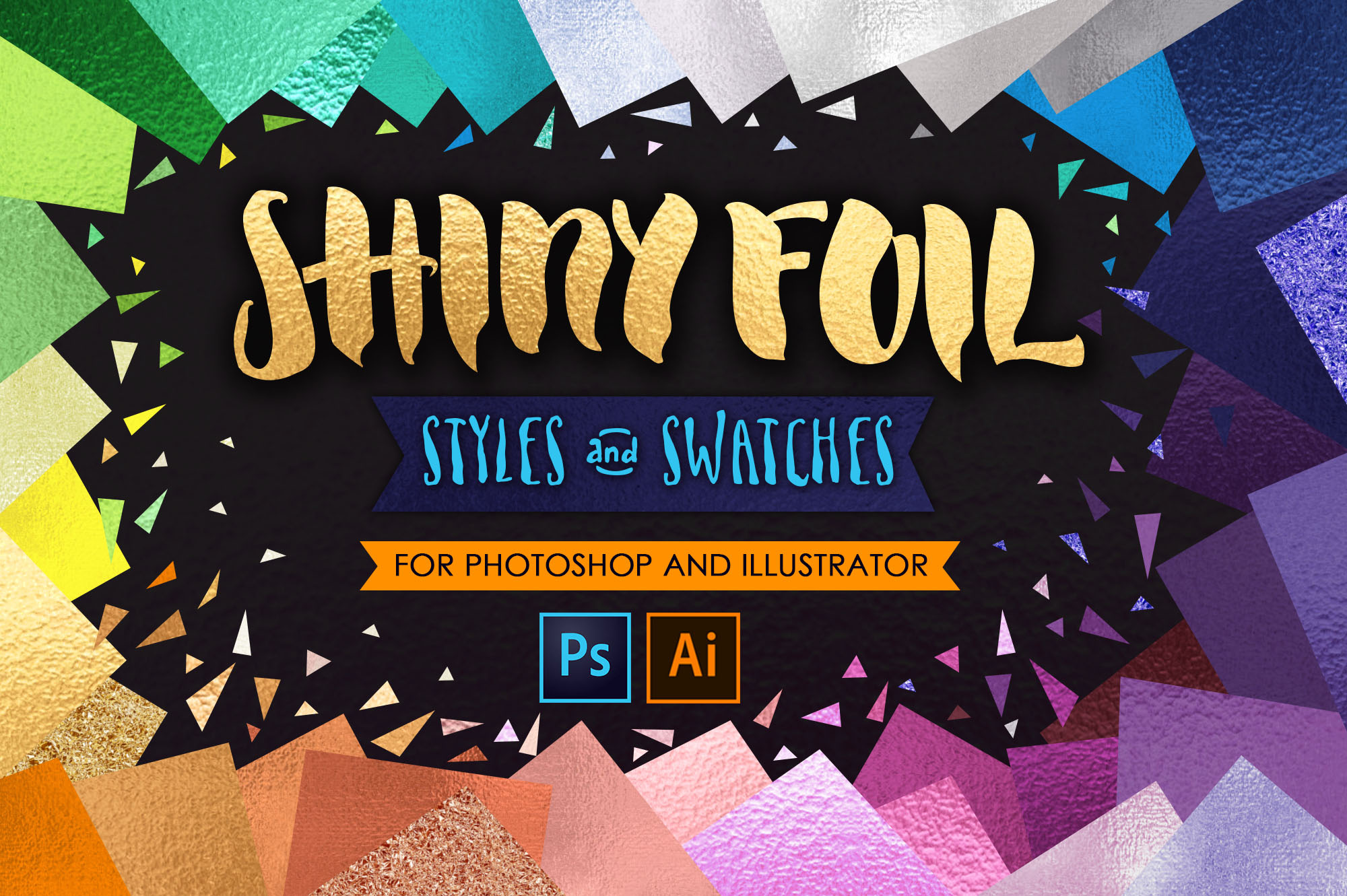 Shiny Glitter Foils for PS+Ai UPDATE, a Layer Style Add-On by IraDvilyuk