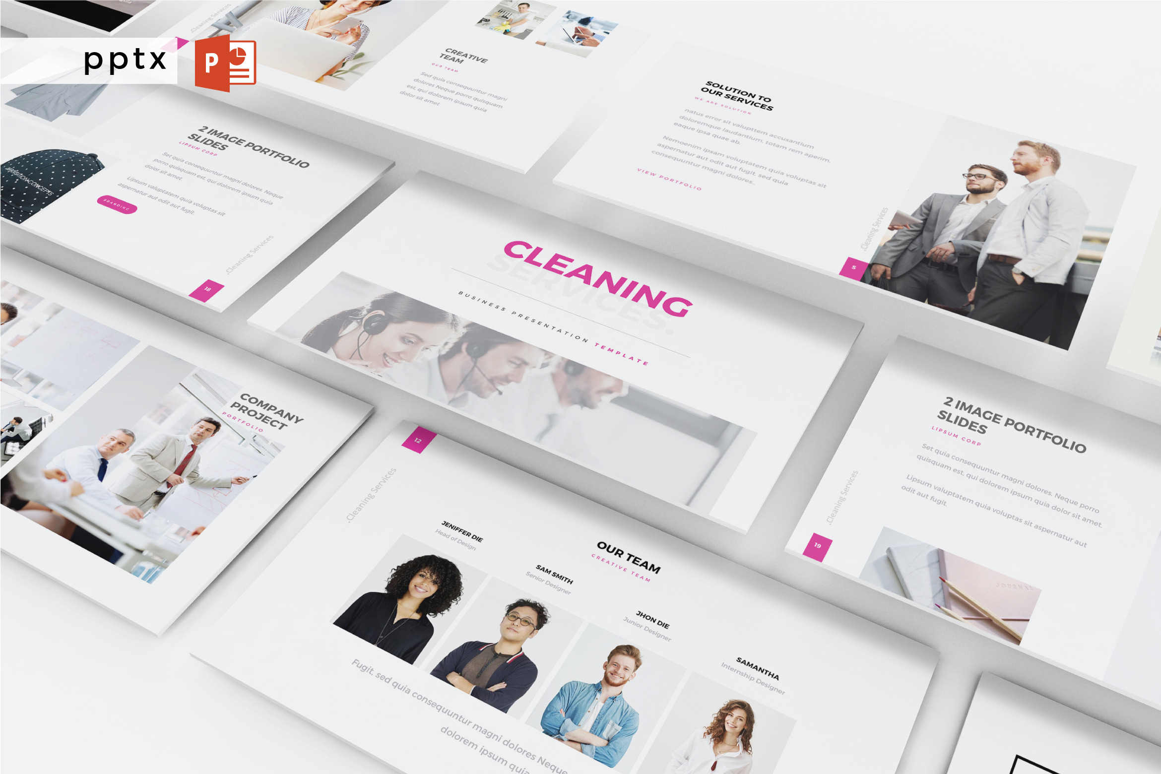 CLEANING SERVICE-Powerpoint Template, a Presentation Template by Shafura