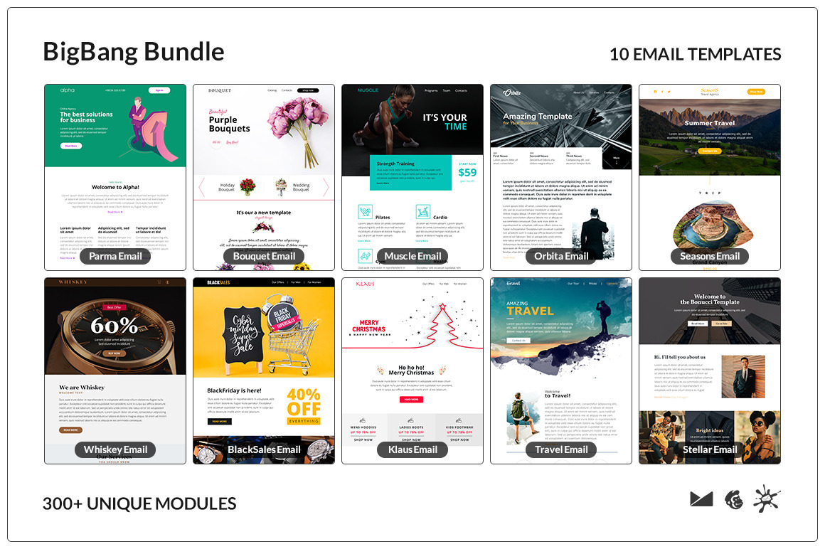 BigBang Bundle + Online Builder, an Email Template by TheevsDesign
