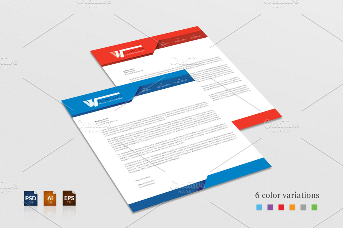 Business Letterhead, a Stationery Template by BettyDesign