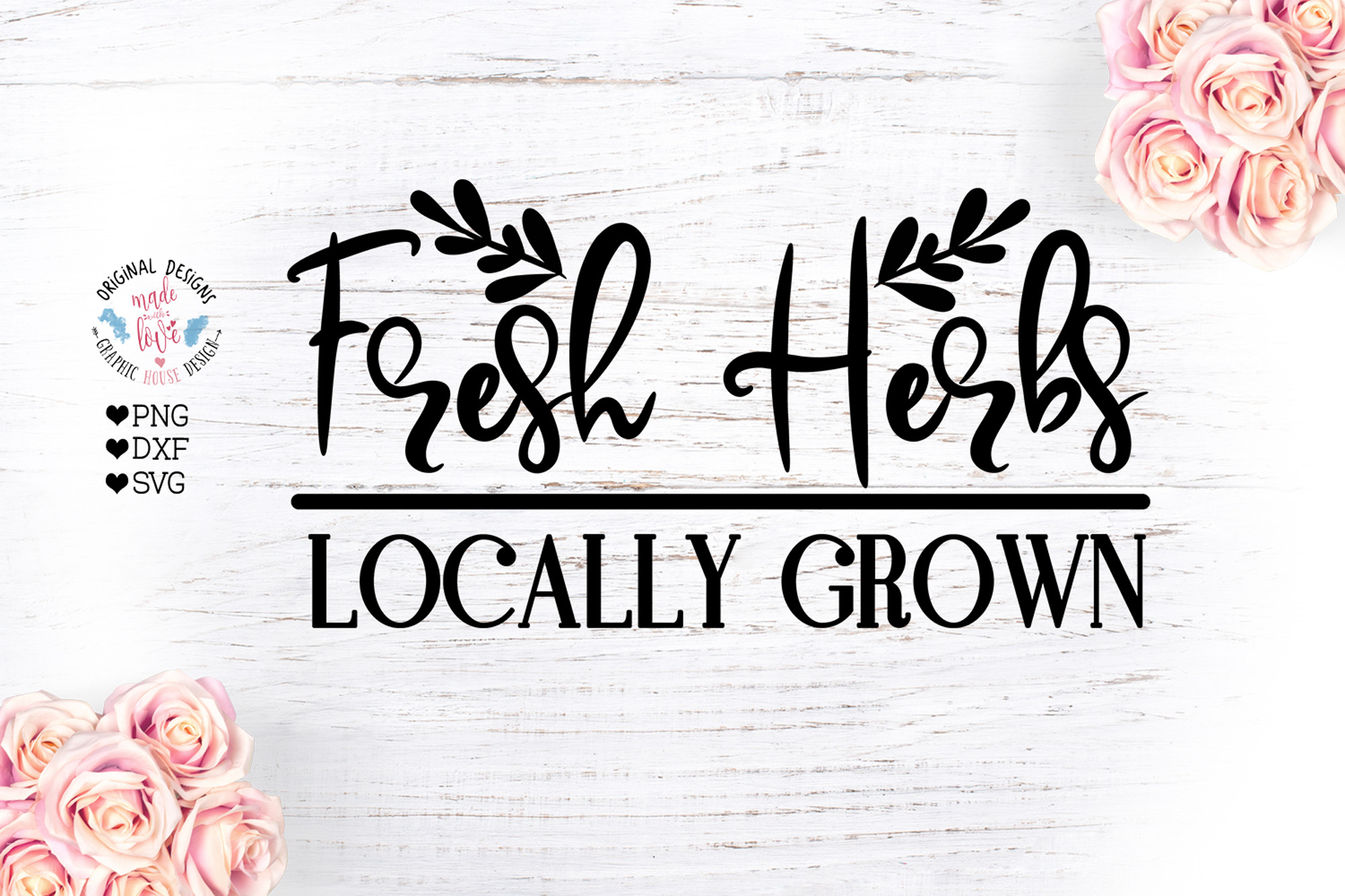 Fresh Herbs Cut File-Farmers Market, a Decorative Illustration by ...