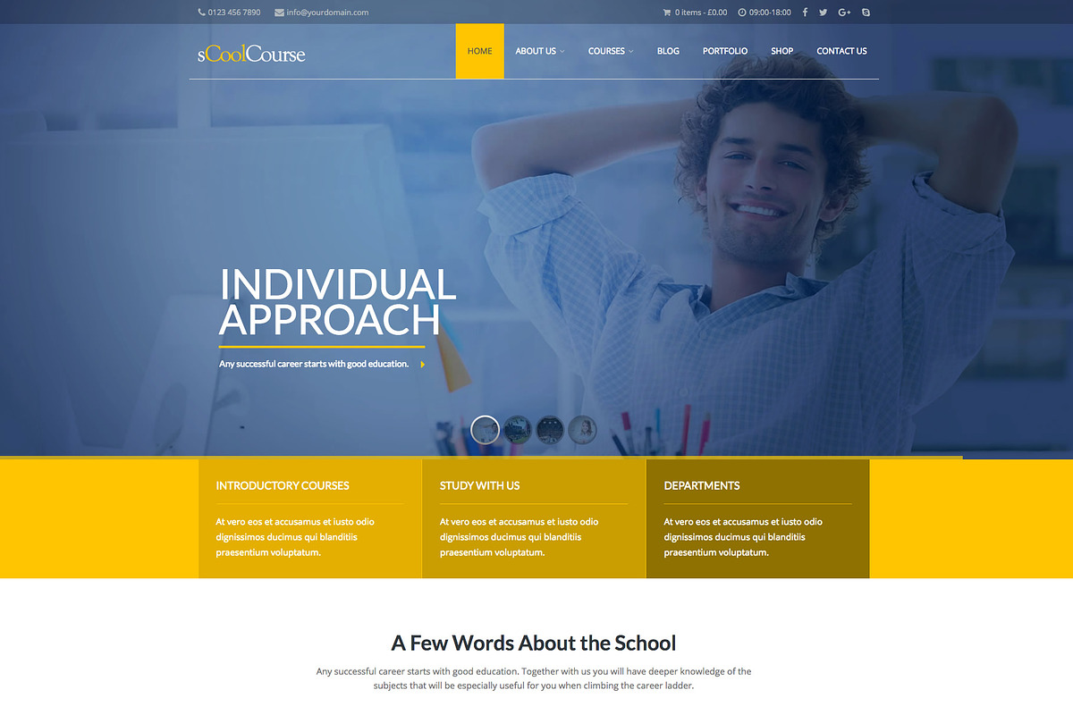 sCoolCourse Educational WP Theme, a WordPress Template by Webflex | Creative Market