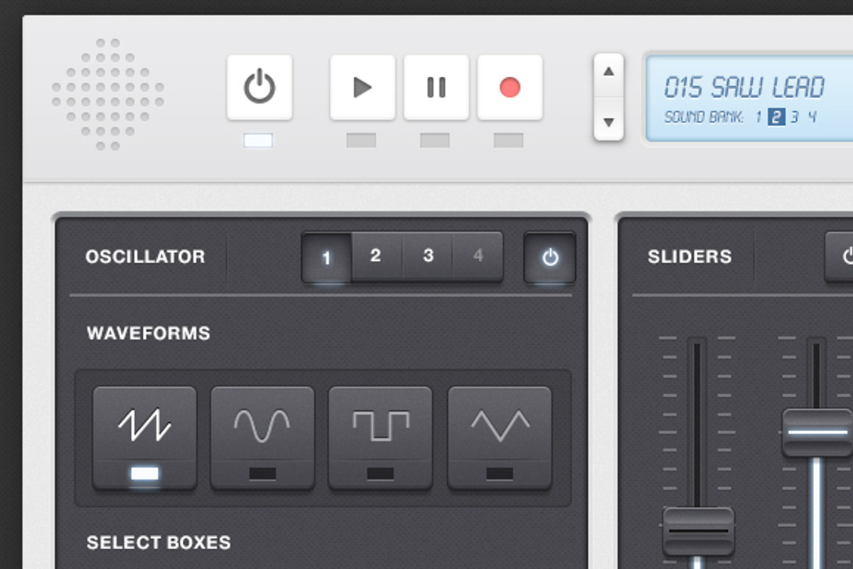 Synth Audio App UI Kit, an UI Kit Template by Medialoot