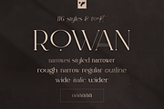 Rowan typeface - 116 styles & script
