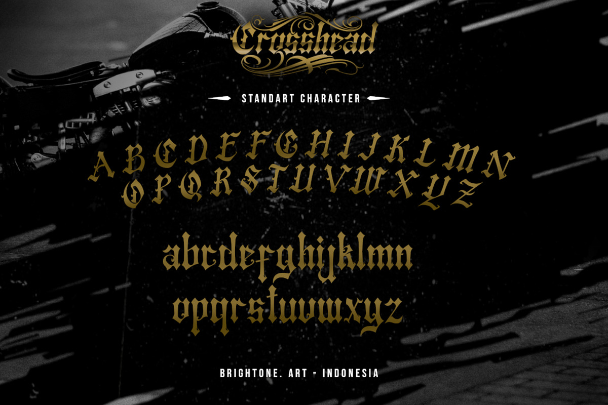 Crosshead - Blackletter type font, a Blackletter Font by Brightone