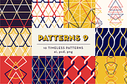 PATTERNS 9: 10 Geometric Patterns, a Pattern Graphic by kloroform
