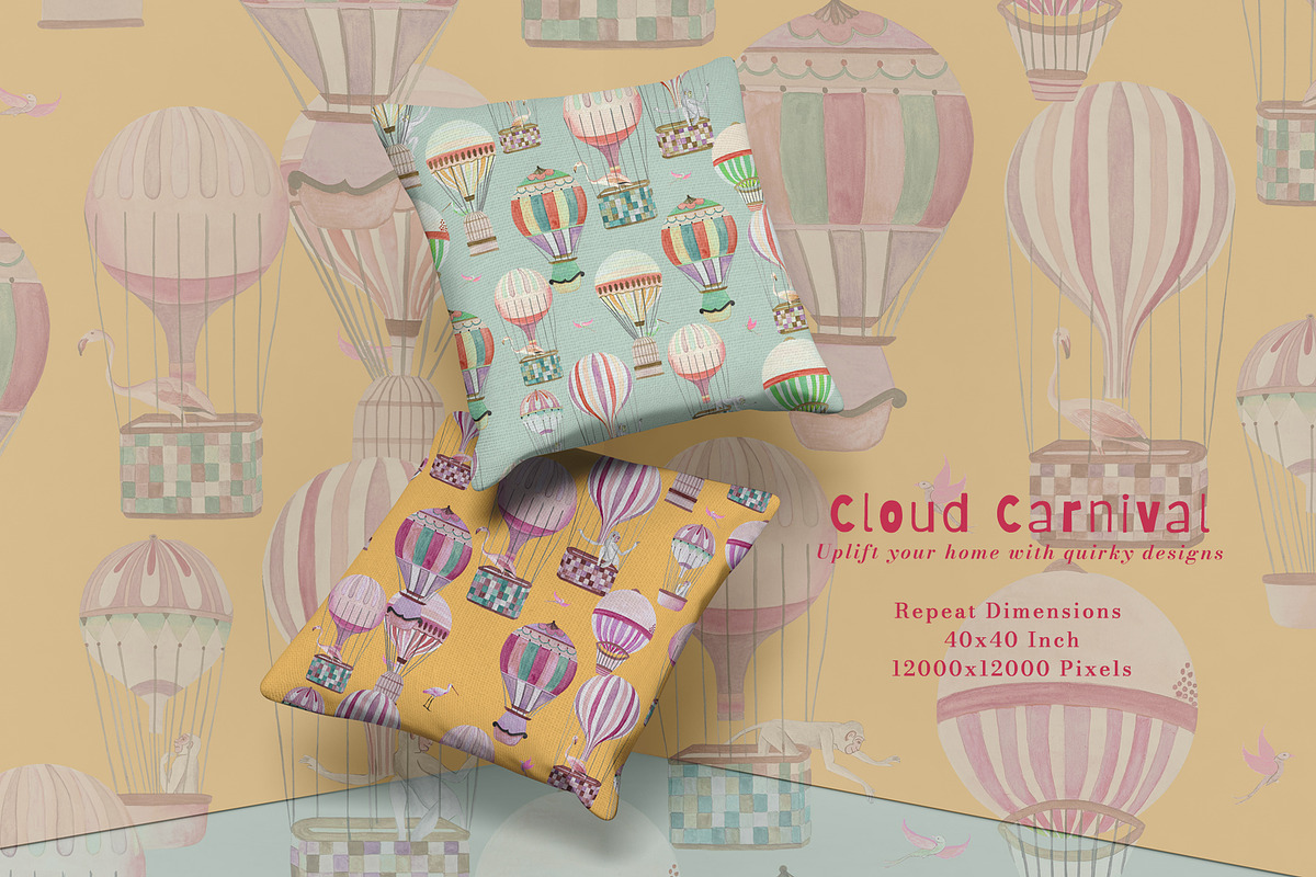 Cloud Carnival Prints & Patterns, a Pattern Graphic by GND ART STUDIO