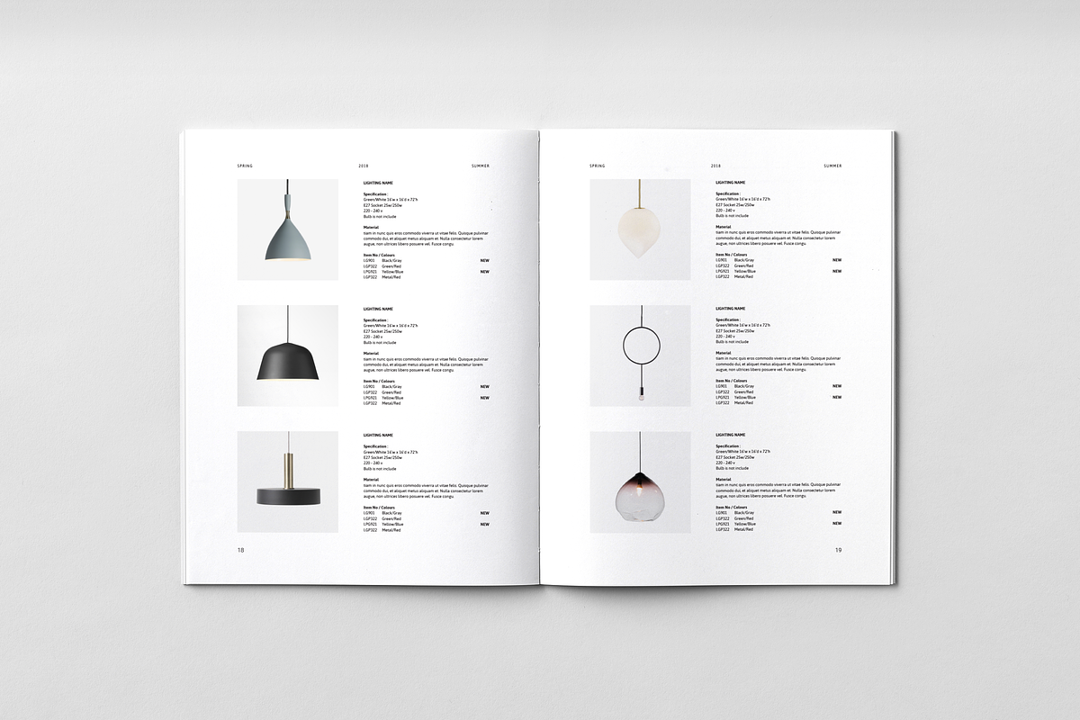 C E N T R E — Lighting Catalog, a Brochure Template by BOXKAYU