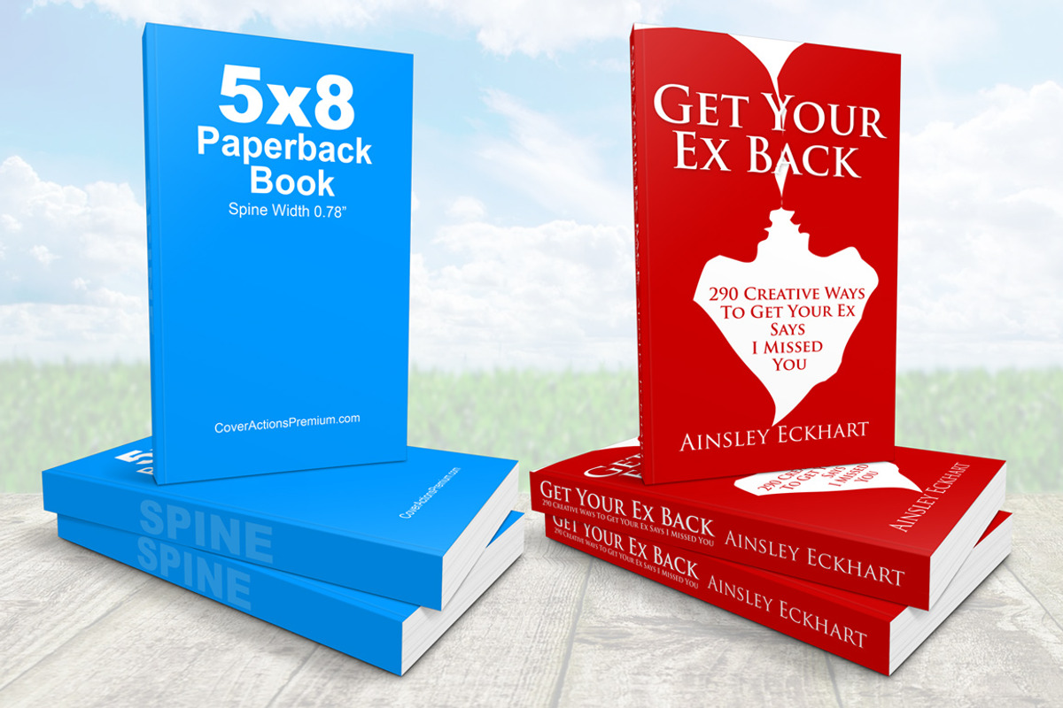 5x8 Paperback Book Mockup