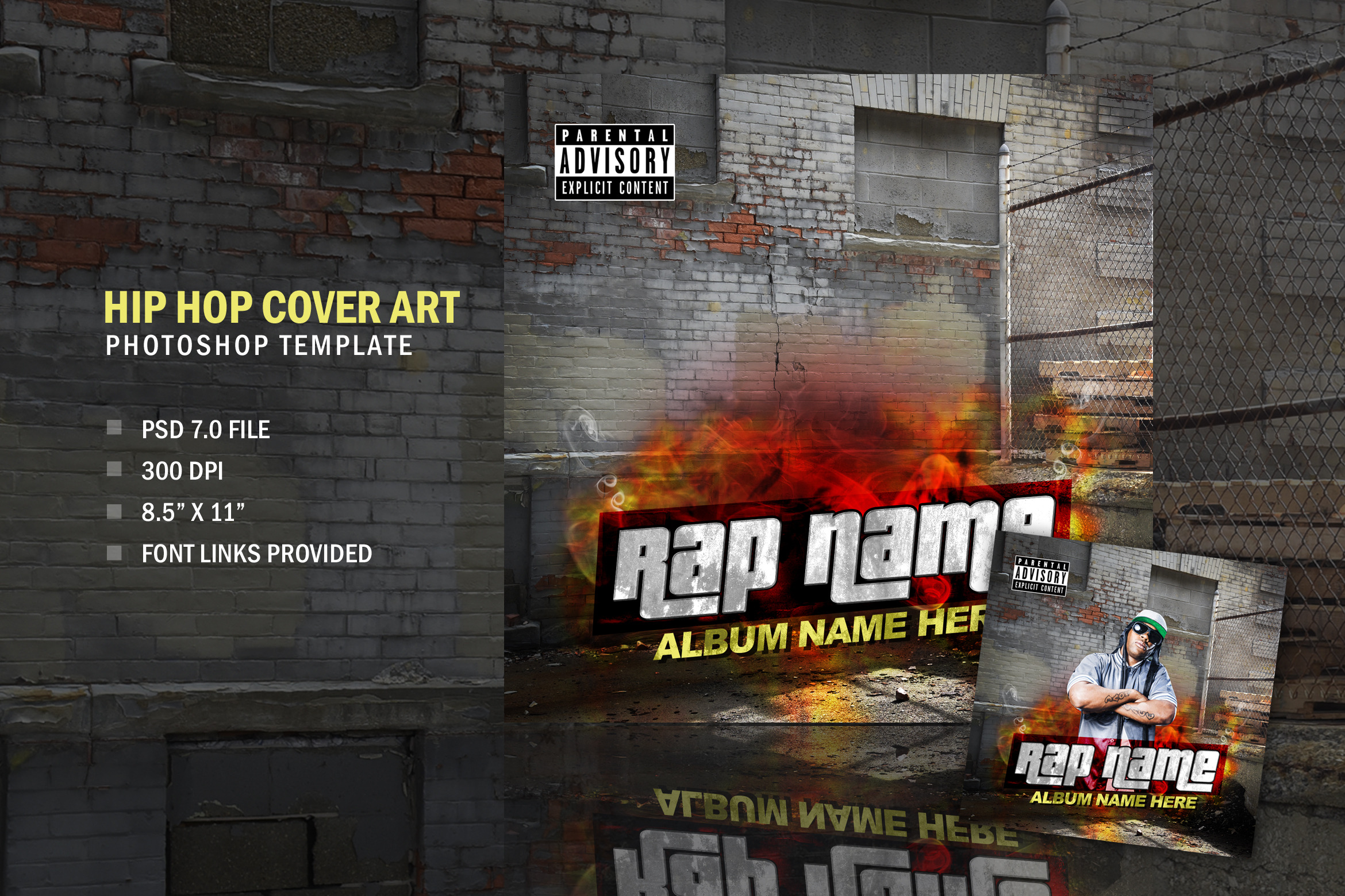 Music Rapper Album Cover, Photoshop, a Templates & Theme by ...