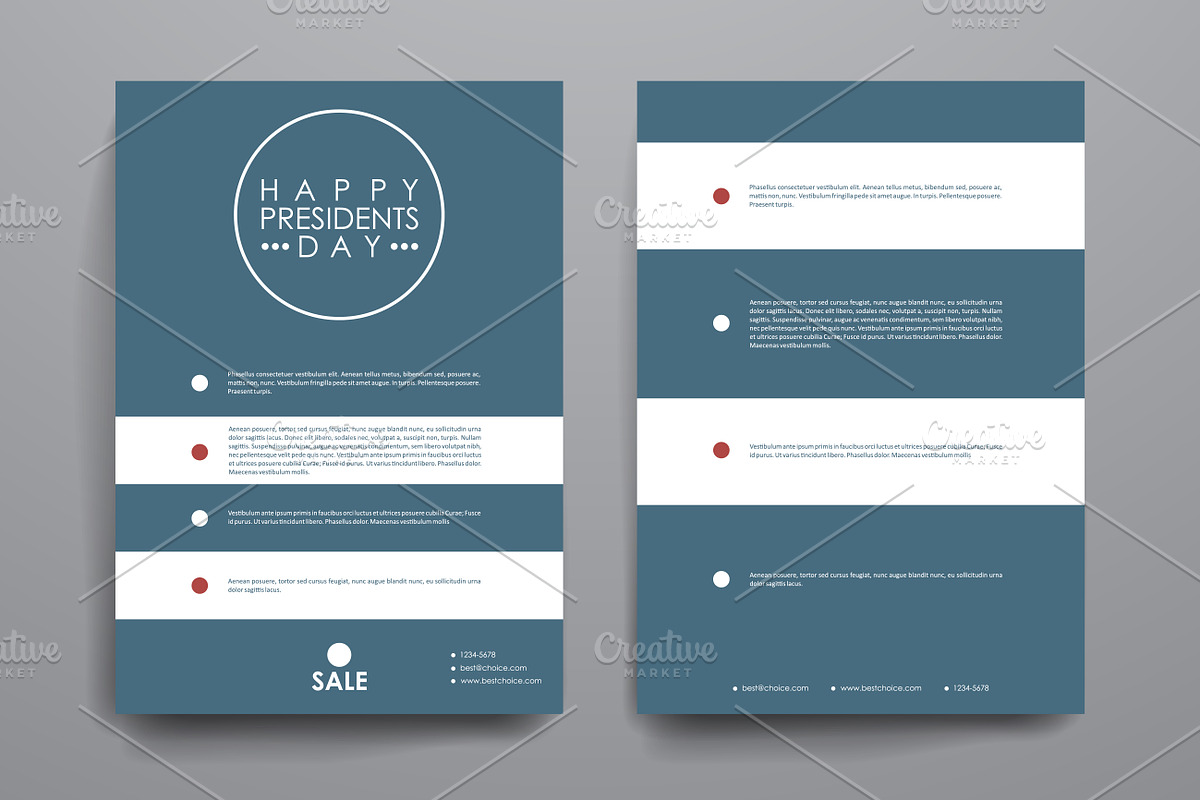 President's Day brochures, a Brochure Template by Palau