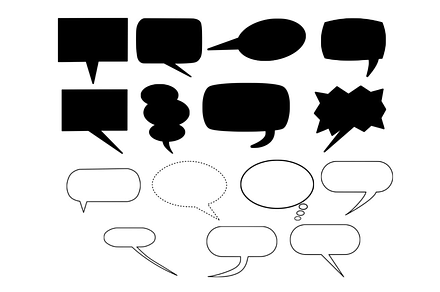Comic Book Speech and Sound Bubbles, an Illustration by Allies Interactive