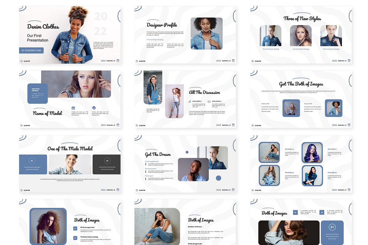 Denim Clothes - Powerpoint Template, a Presentation Template by AQR ...