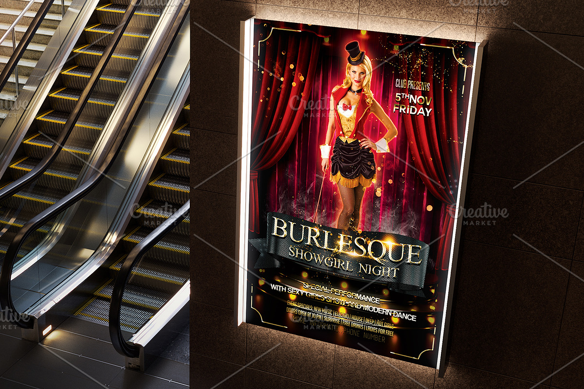 Burlesque Flyer, a Flyer Template by Basez Flyers