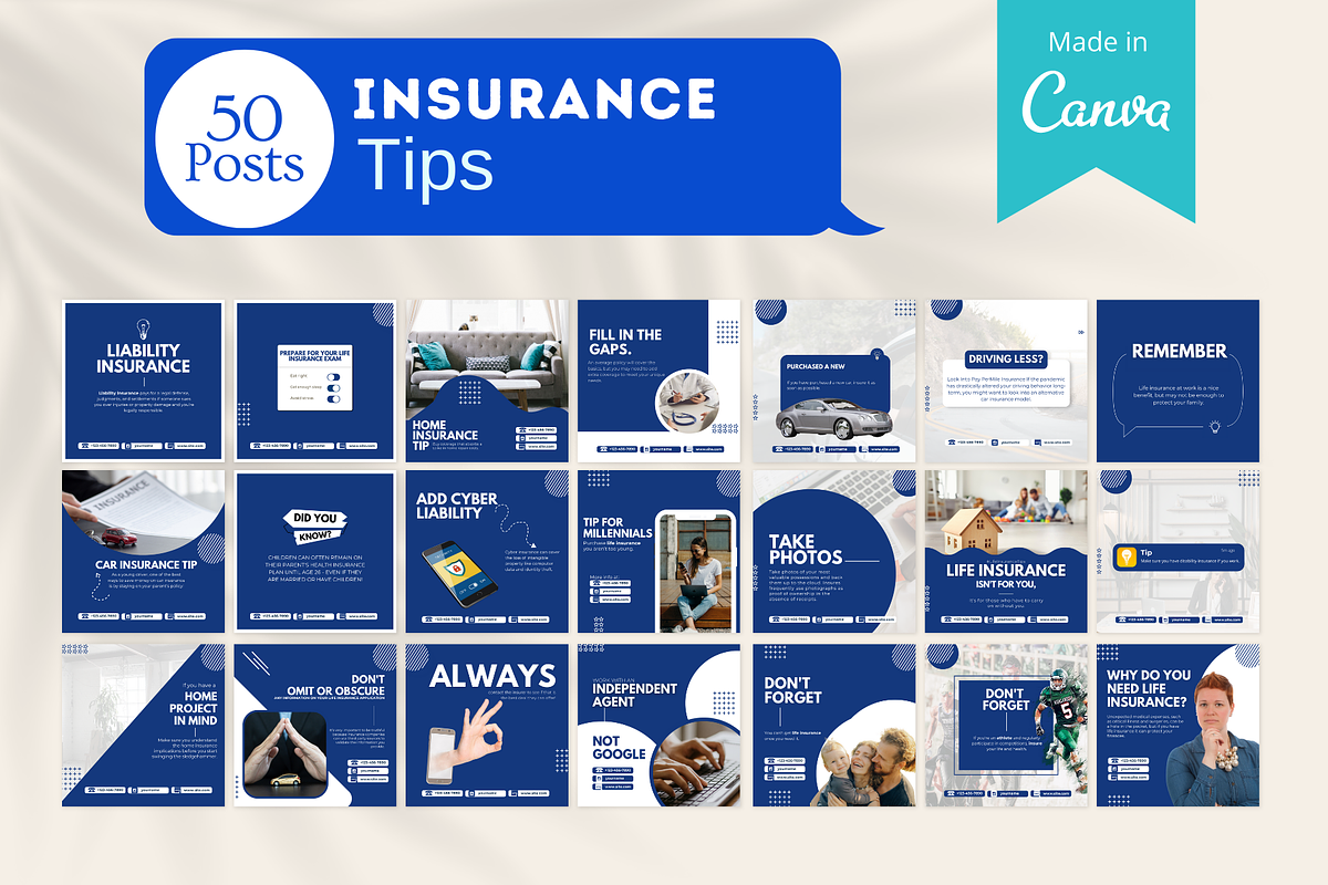 Insurance Posts - Canva Templates