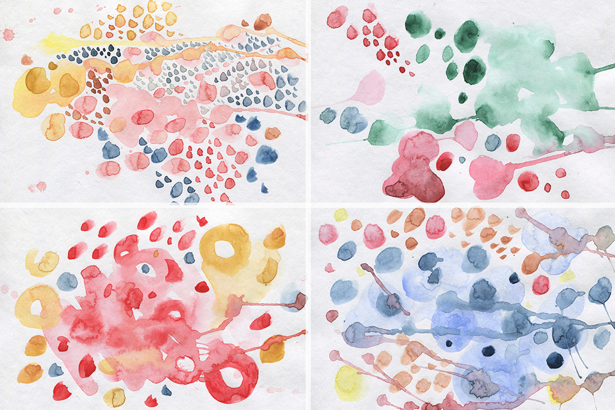 Abstract colorful watercolor texture, a Texture Graphic by likorbut