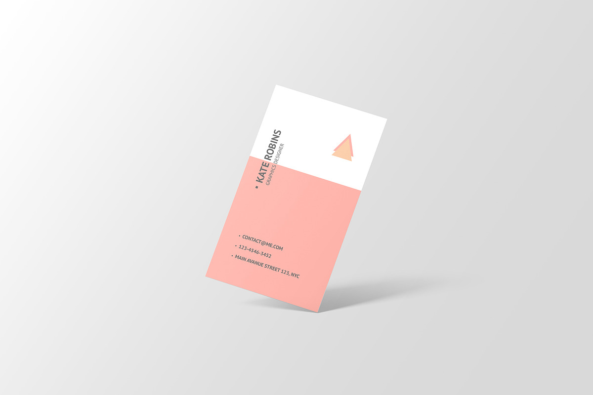 Portrait Business Card Mockup, a Print Template by Mockup Supper