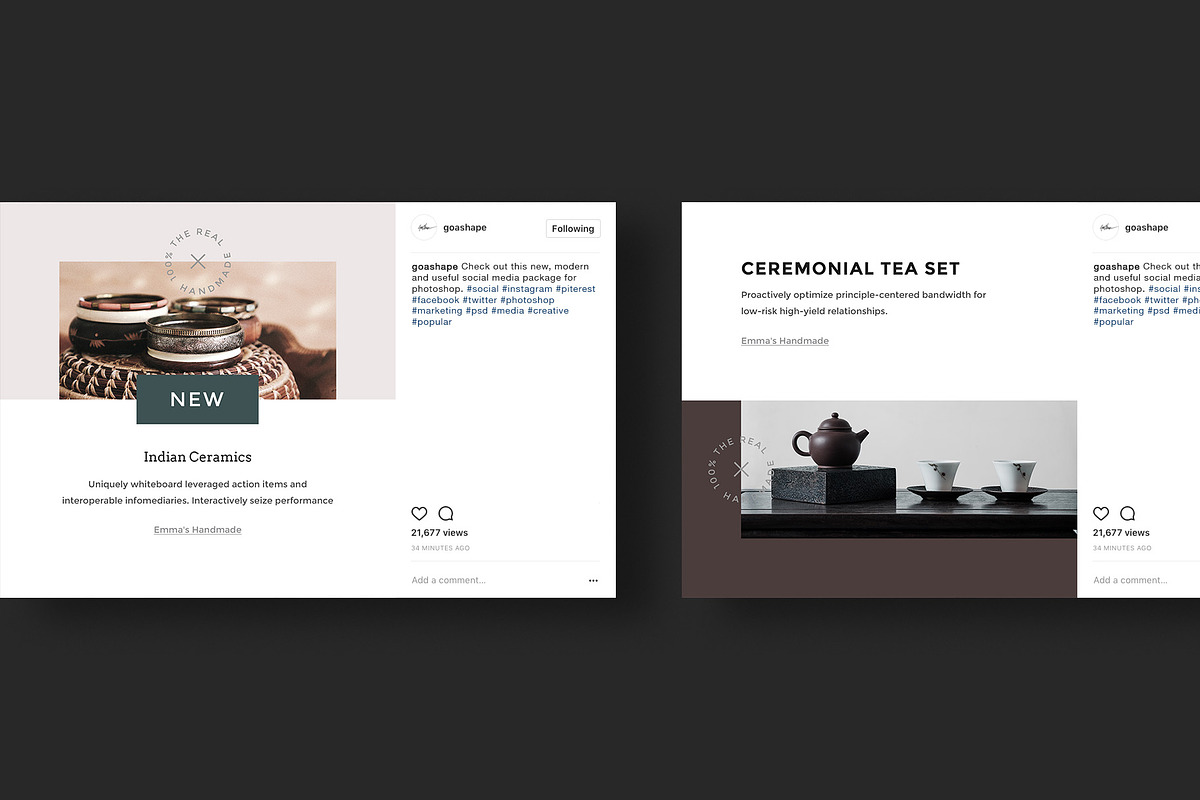 Handmade Canva Social Media Pack, a Social Media Template by Goashape ...
