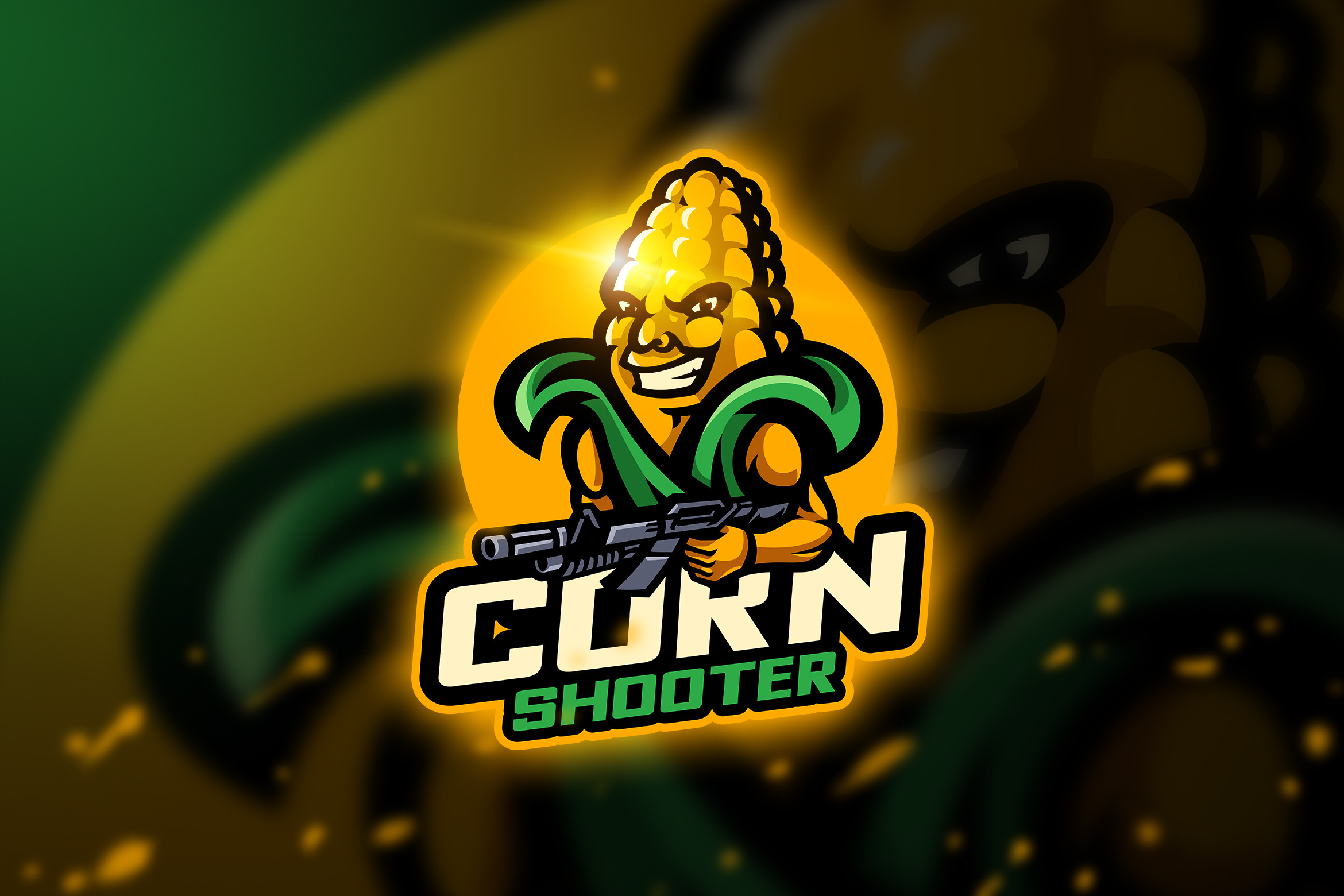 Corn Shooter - Mascot & Esport Logo, a Branding & Logo Template by AQR ...