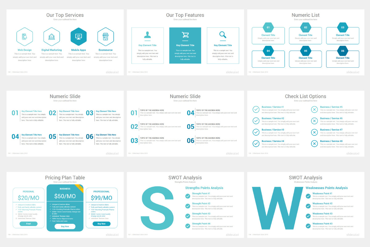 Clean Multi PowerPoint Template, a Presentation Template by SlideSalad