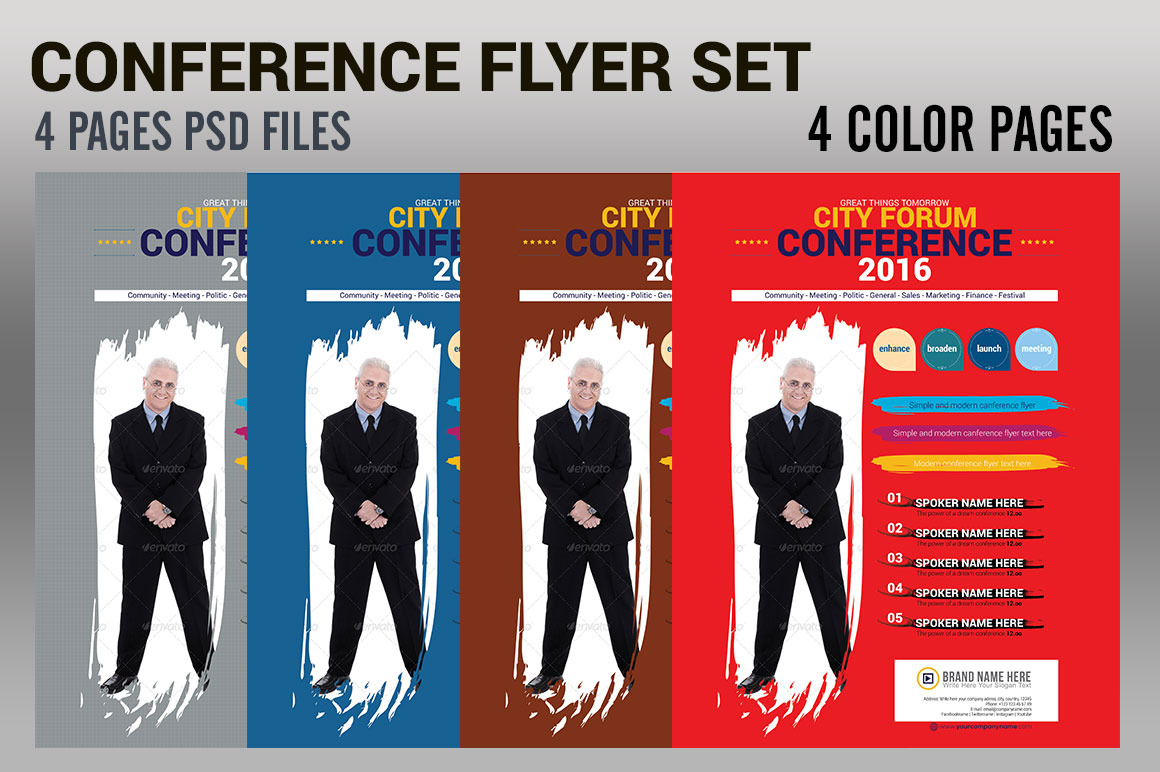 Conference Flyer Template v2, a Flyer Template by Star Graphic Design