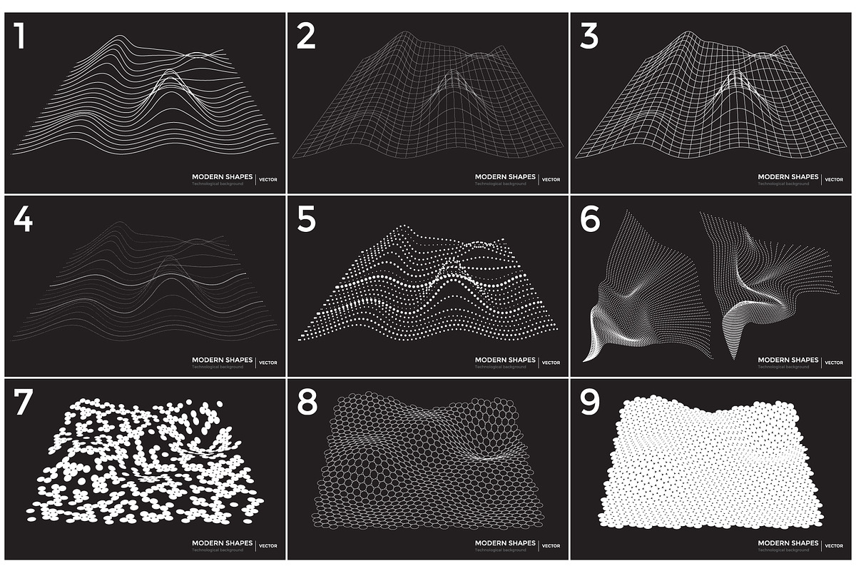 36 technological vector shapes, an Object Graphic by Vanzyst