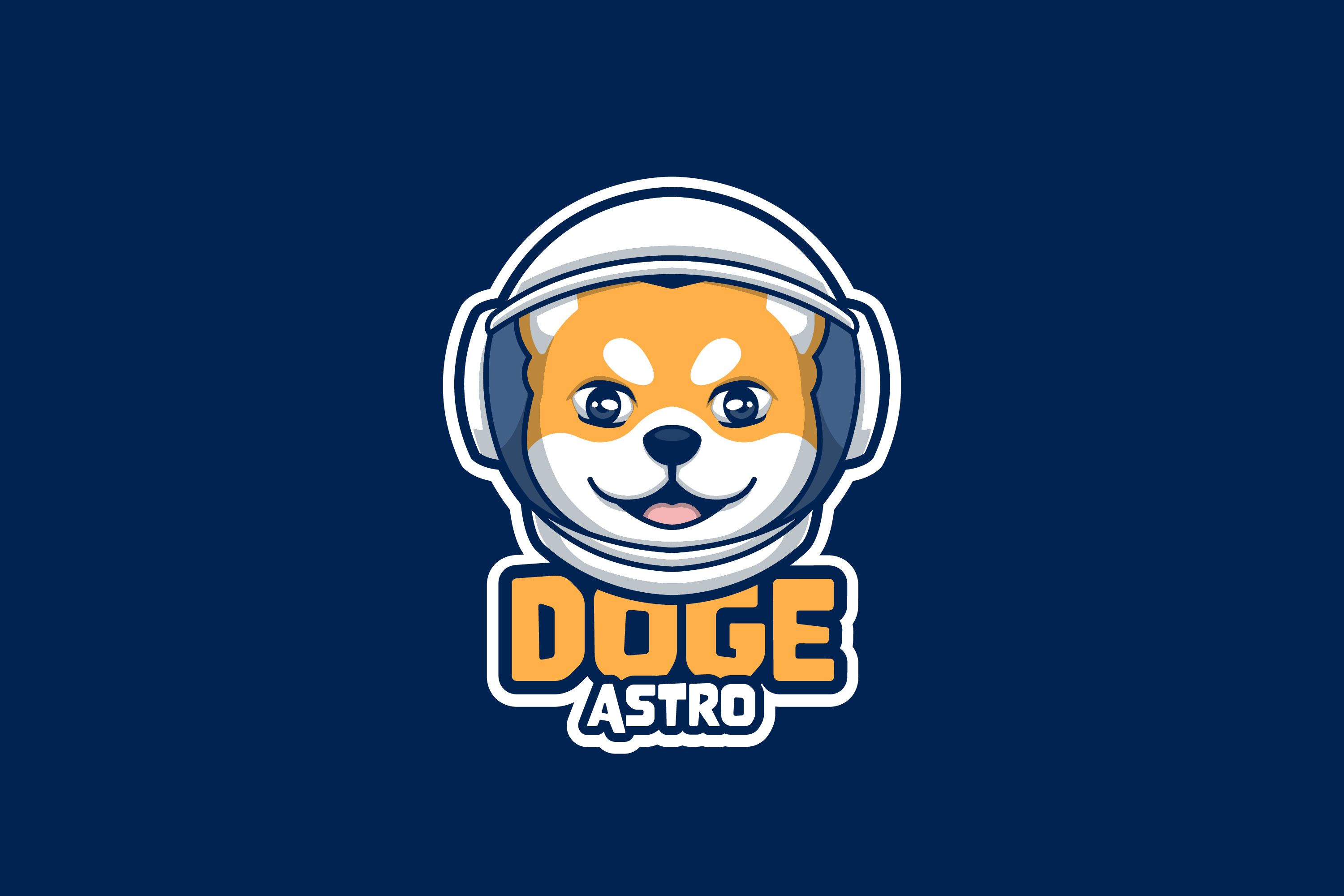 Doge Astronaut Logo, a Branding & Logo Template by Gumrega Studio