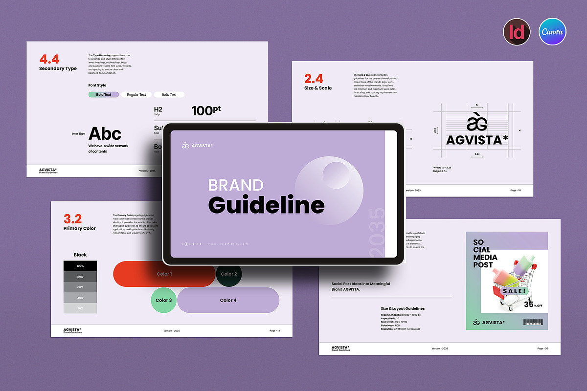 Canva - Brand Guidelines Template, a Presentation Template by Spark ...